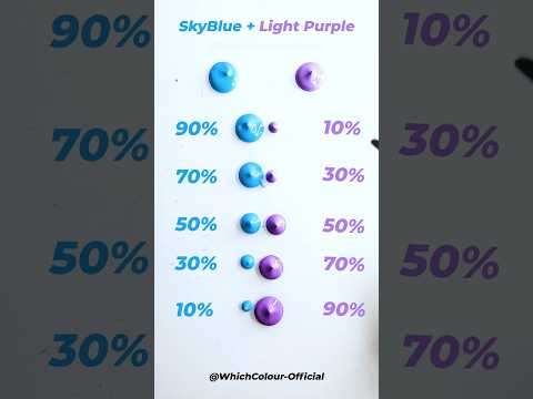 Sky Blue Vs Light Purple Colour Mixing Video #acrylicpainting #colourmixing #tappingsounds
