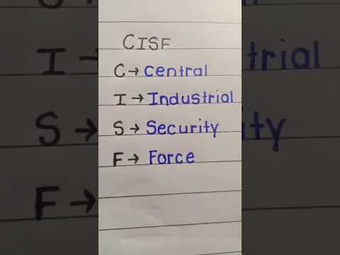 Full form of CISF in English||#shorts