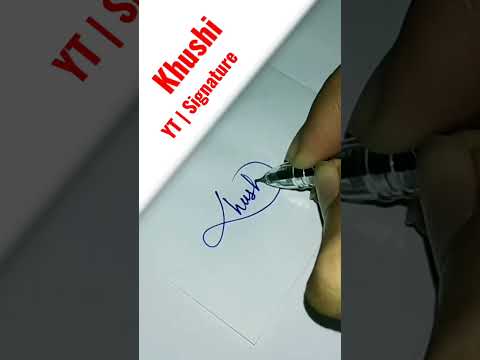 Khushi name signature style | name signature style | English signature | #shorts #short #subscribe