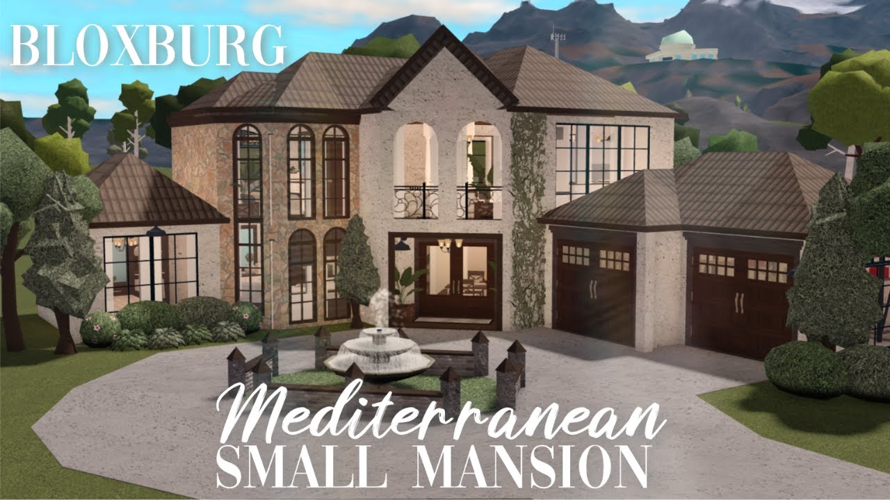 Roblox Bloxburg - Mediterranean Small Mansion Exterior - Minami Oroi