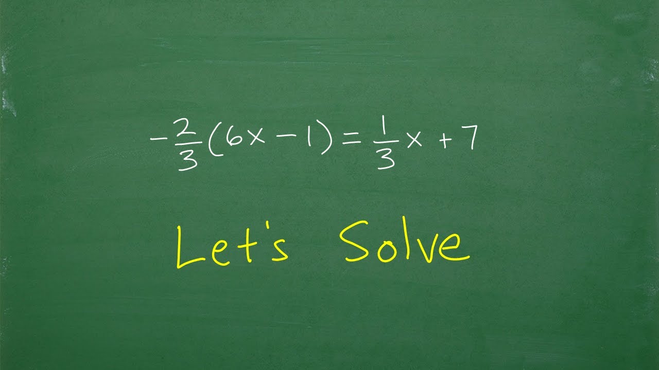 Let’s Solve The Linear Equation – Step by Step…