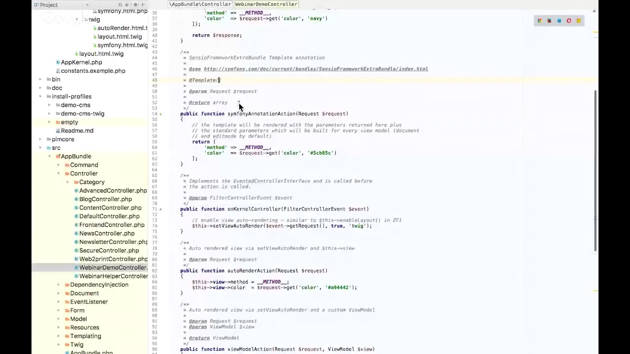 Pimcore 5 - Templating