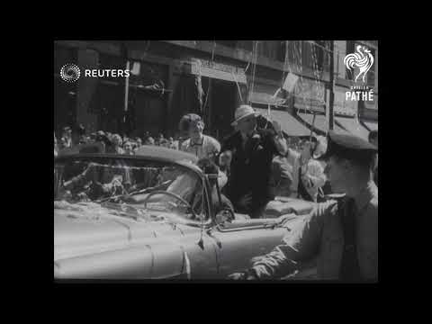 CANADA: SWIMMING: TICKER TAPE WELCOME FOR MARILYN BELL: (1955)