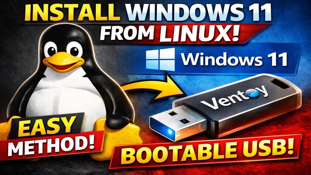 Create a Bootable Windows 11 USB on Linux Using Ventoy (Step-by-Step)