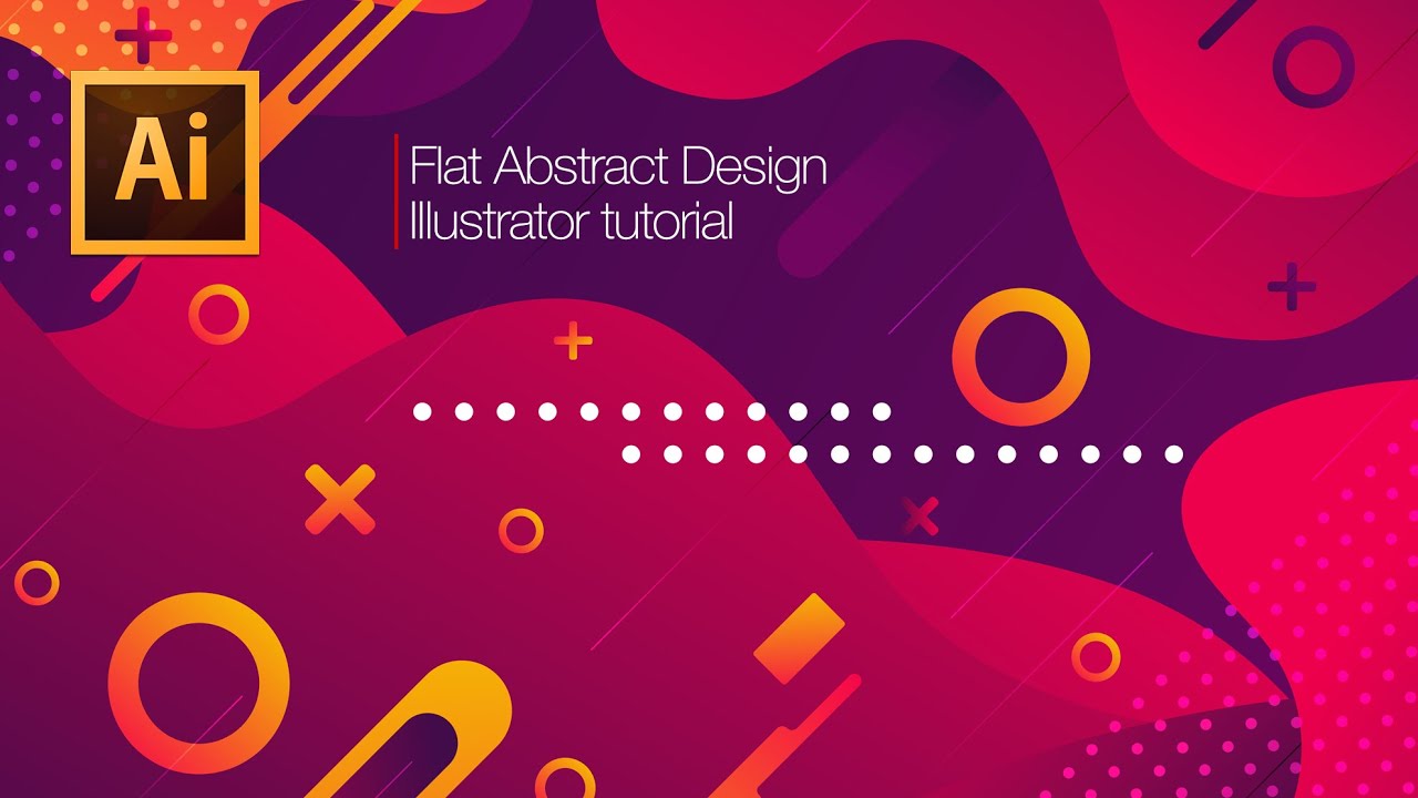 Illustrator Tutorial: How to Create modern red Abstract background