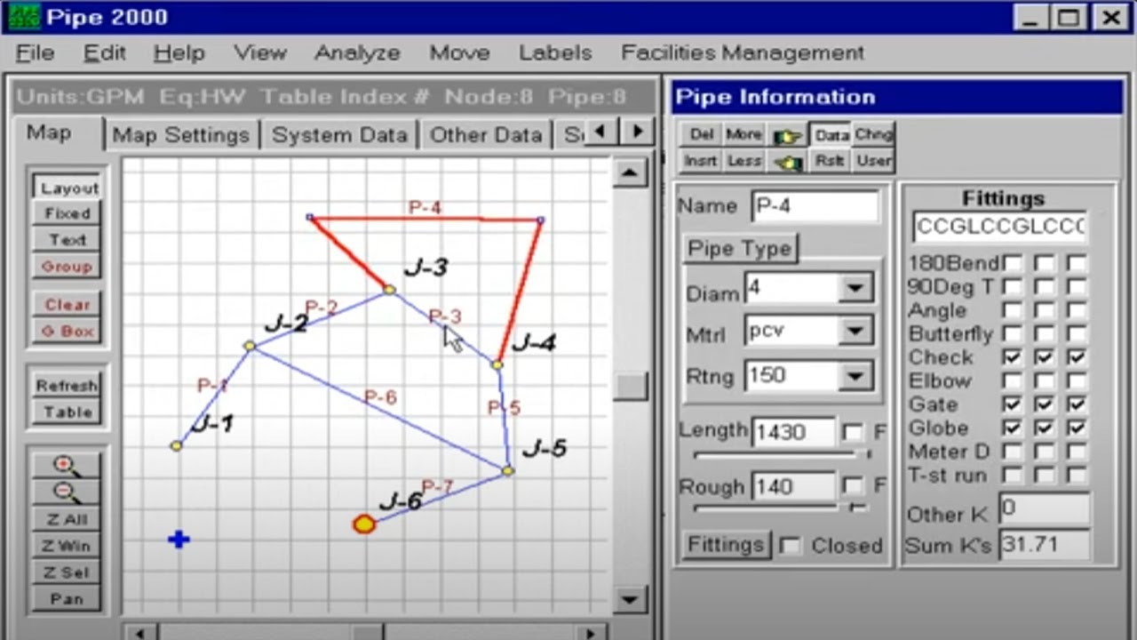 Modeling a Pipe Distribution System