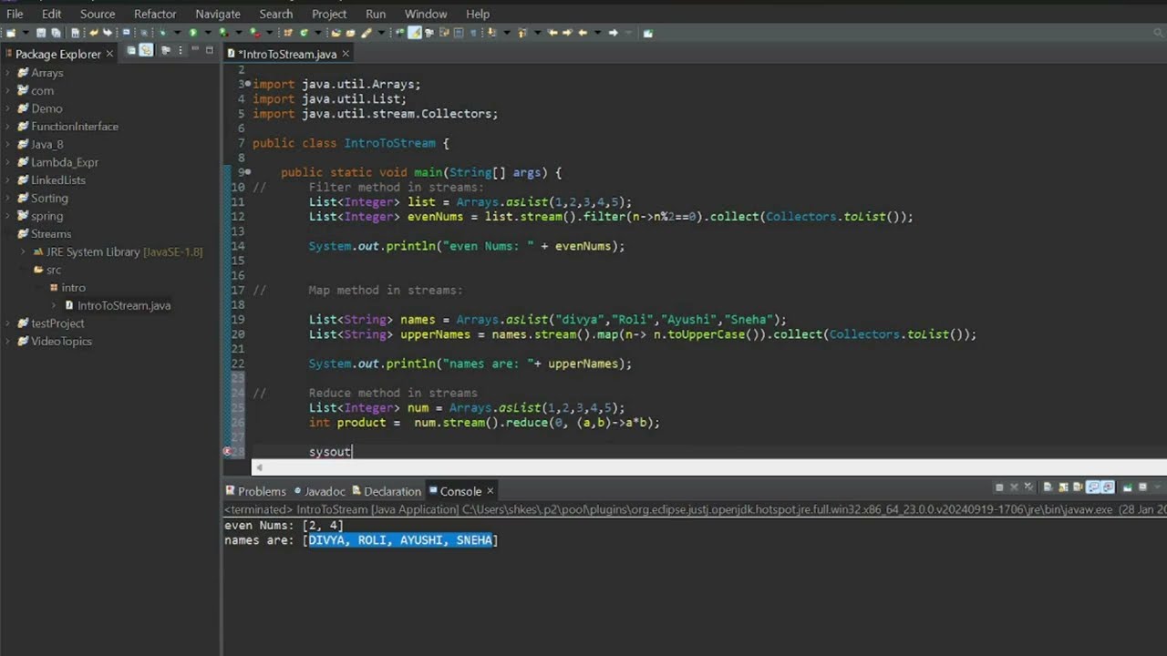 Master Java 8 Streams | Map, Filter & Reduce Explained with Code Examples 🚀 | Feature of Java 8 🚀