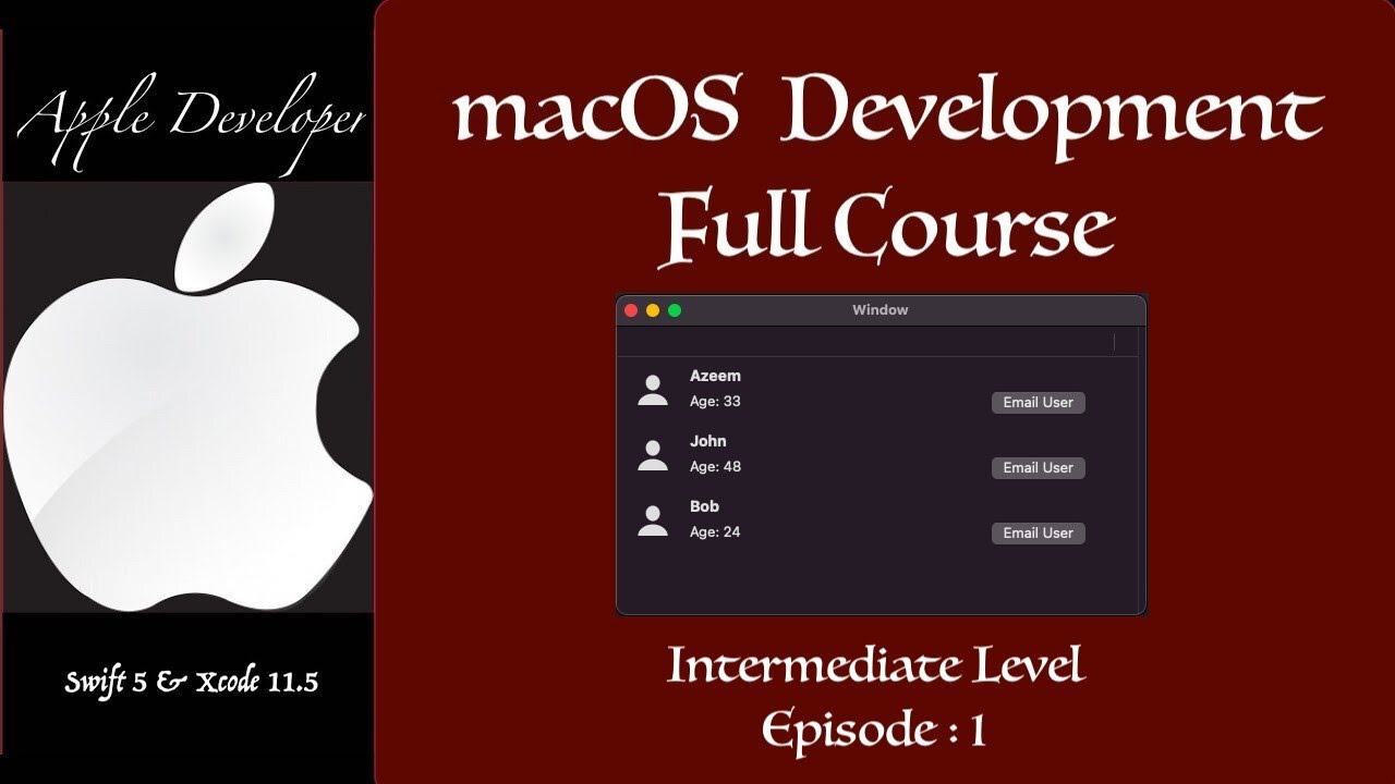 macOS Development Full Course  -  Tutorial for Intermediate Level | NSTableView -Episode1