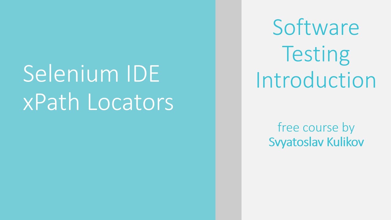 07 - 10 - Selenium IDE xPath Locators [ENG]
