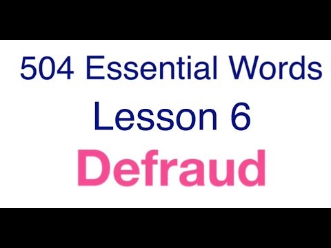 504 Essential Words with movie - Lesson 6 - Defraud meaning