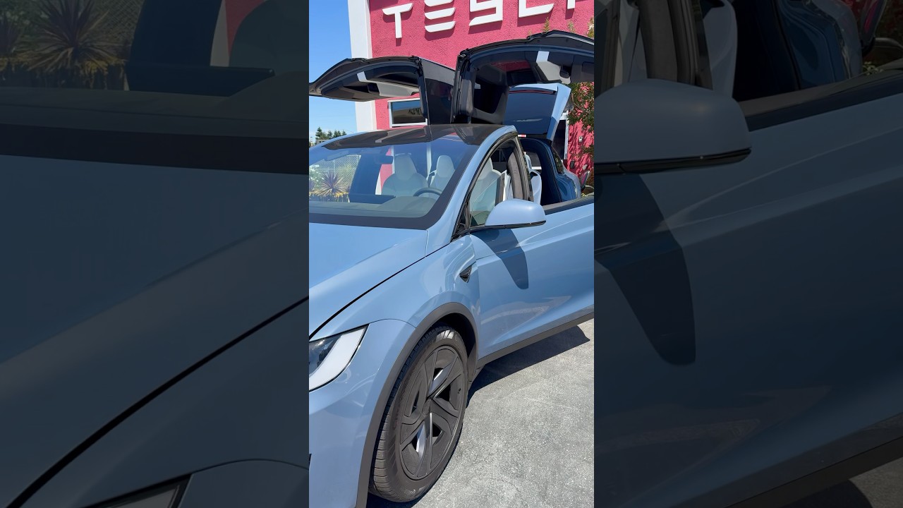 Stunning 2026 Tesla Model X 6 Seater Frost Blue #tesla #viral