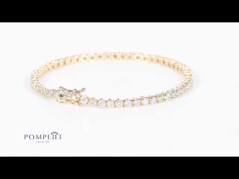 5ct TW Round Cut Natural Diamond Tennis Bracelet 18K Yellow 5ct TW Round Cut Natural Diamond Tennis Bracelet 18K Yellow