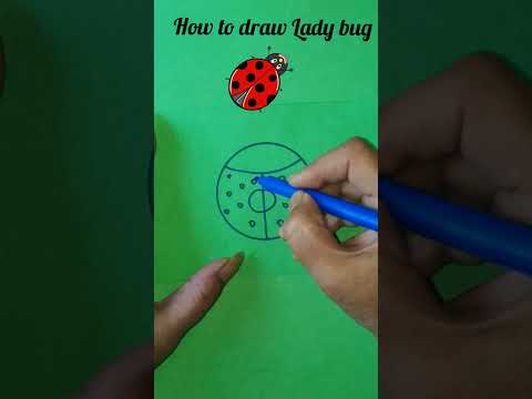 HOW TO MAKE LADY BUG #creativeartemoji #artandcraft #creativecreation #ART #CREATIVE #CREATIVITY