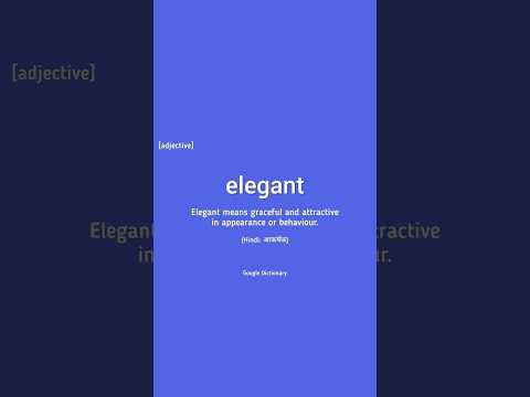 #wordoftheday "elegant".