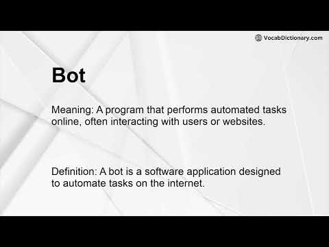 Bot Meaning