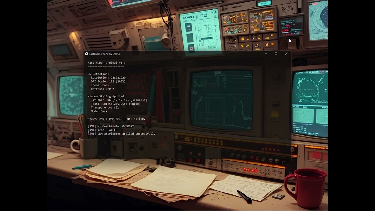 FastTheme for Java - Native Windows Theme & Display Control