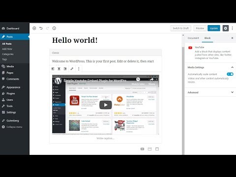 How to Embed a YouTube Video in Gutenberg WordPress Block Editor