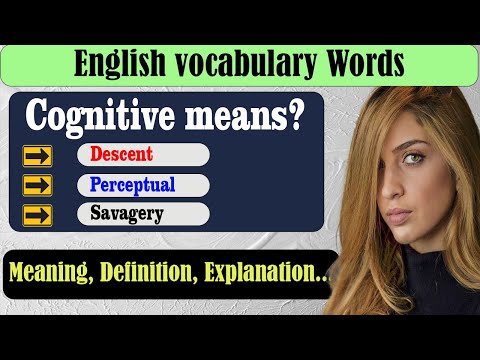 What does Cognitive mean? | What is Cognitive ? | Cognitive meaning in English | English Grammar