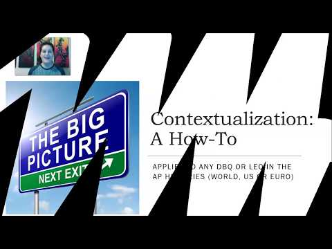 Contextualization A How To