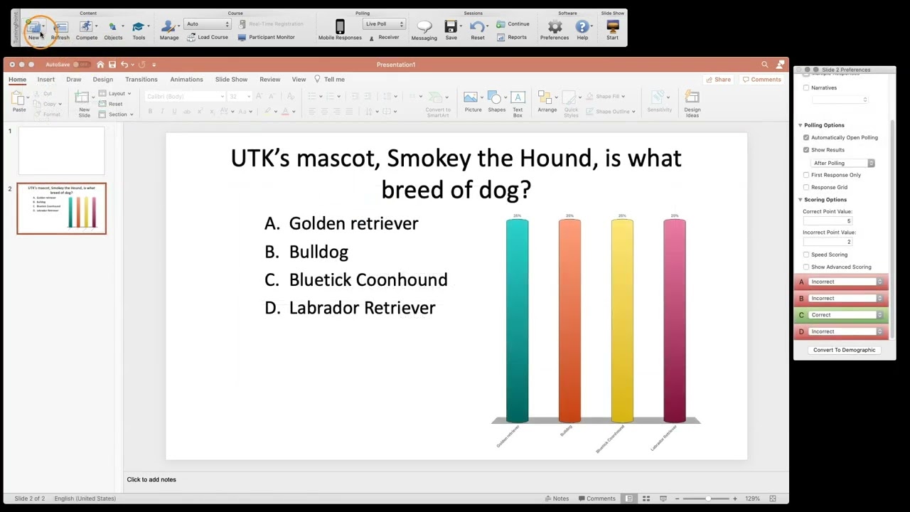 TurningPoint Desktop: Create Short Answer Questions for PowerPoint