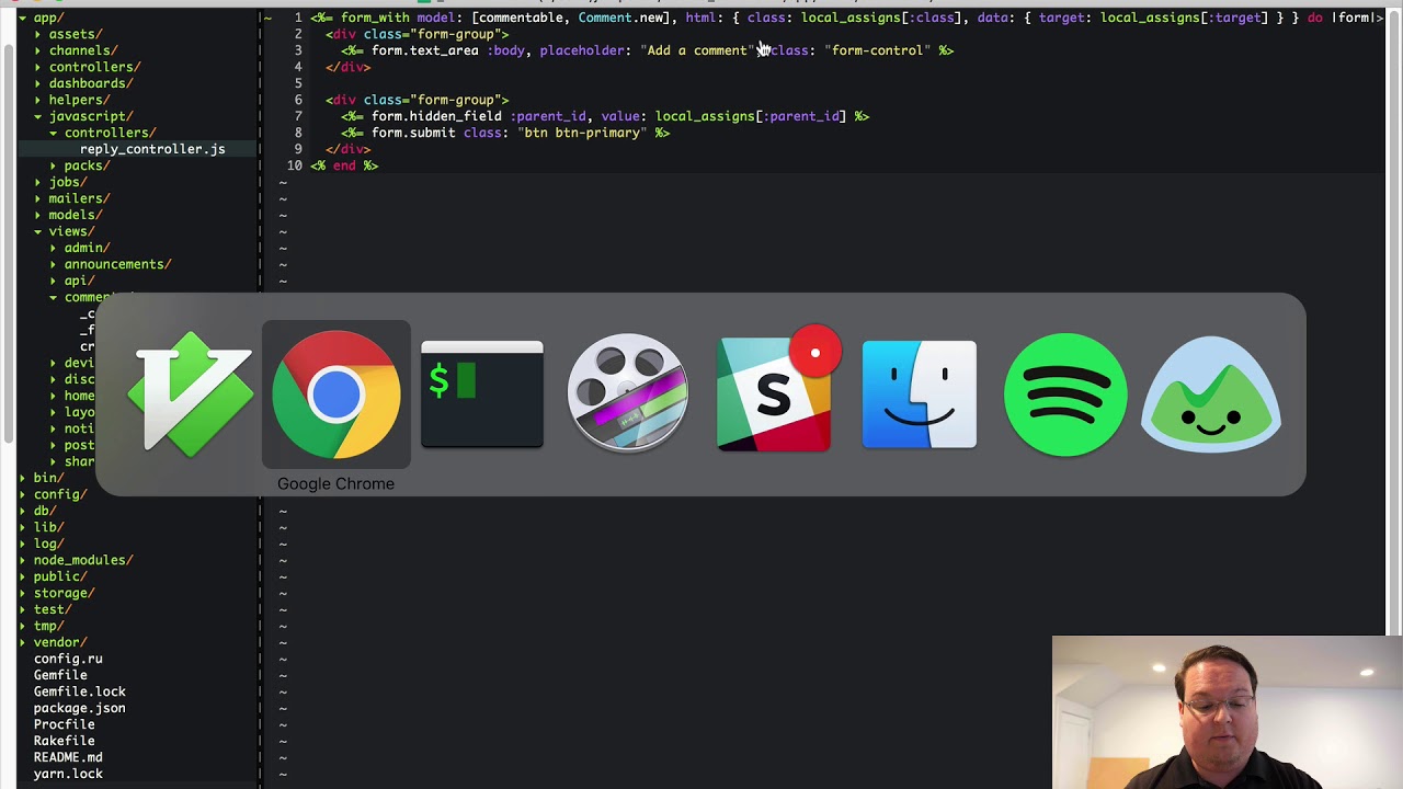 AJAX Nested Comments in Rails | Preview