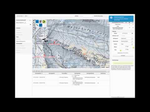 Pro Tools - map based information system for avalanche experts