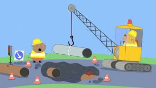 Peppa Pig Digging Up The Road Cartoon Watch HD Mp4 Video Download Free