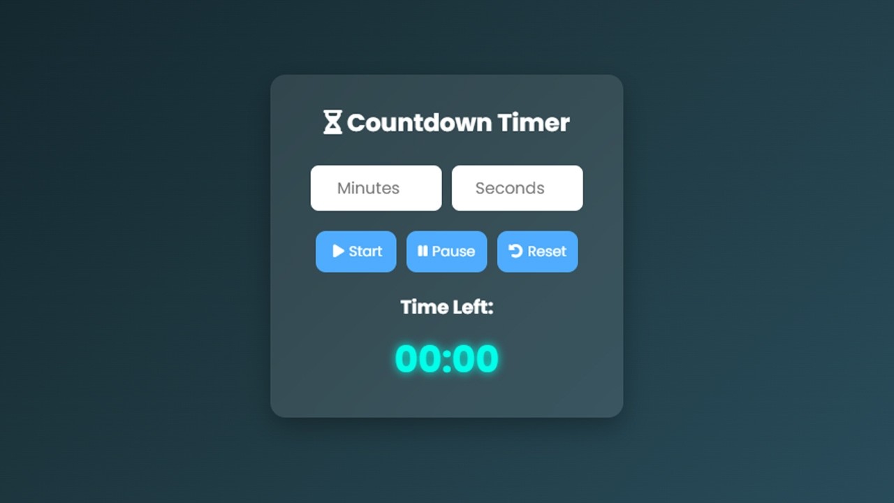 Advanced Countdown Timer using HTML CSS and JavaScript