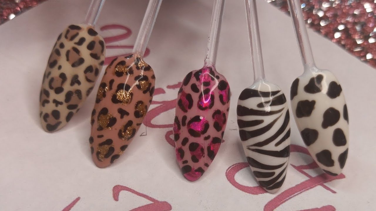 Animal Print on Nails (leopard, cow and zebra)