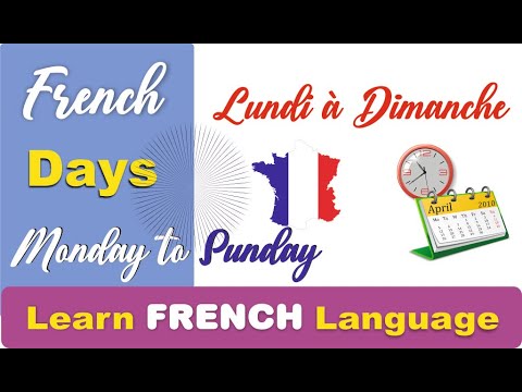 Days in French language । Weekdays in French language। Learn French। French language for beginners