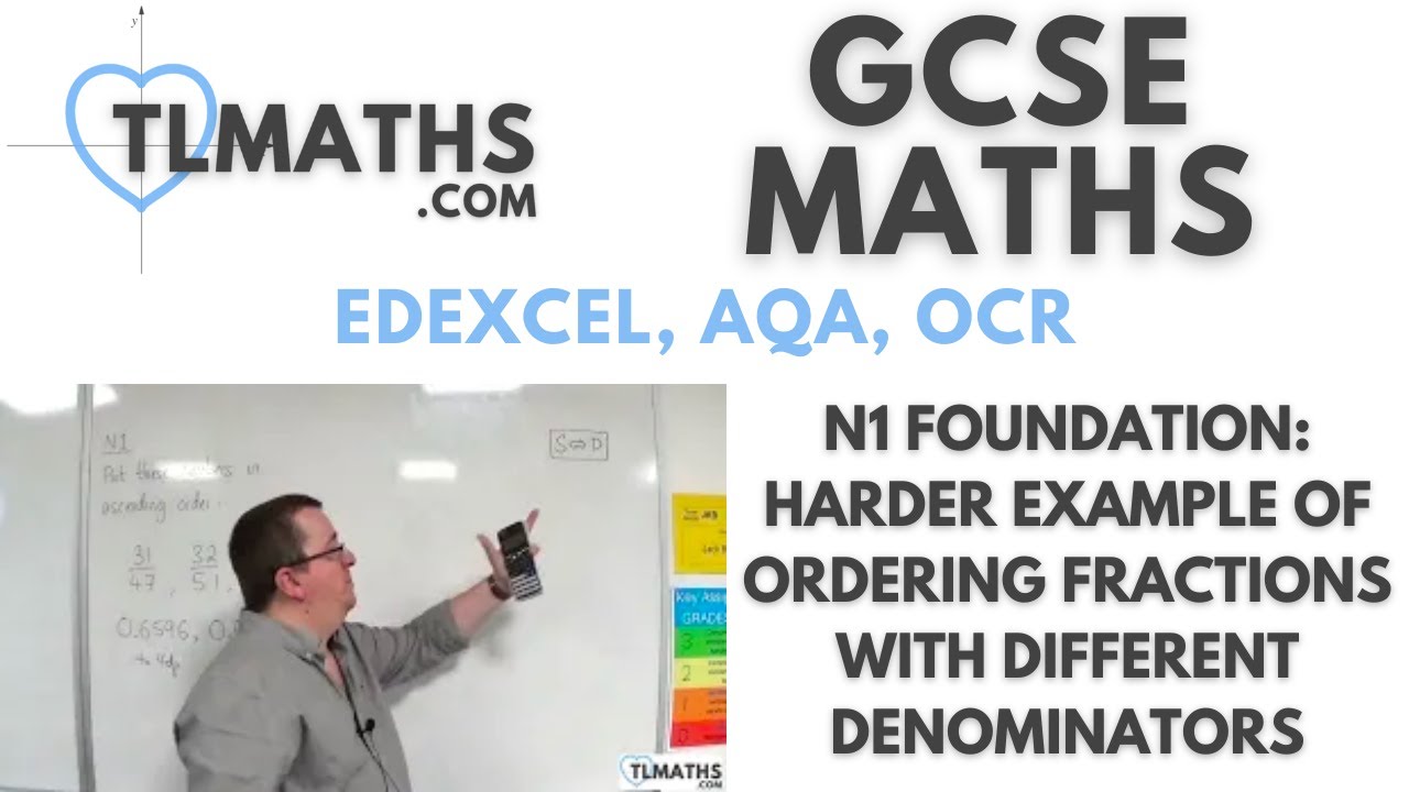 GCSE Maths: N1-15 [Harder Example of Ordering Fractions with Different Denominators]