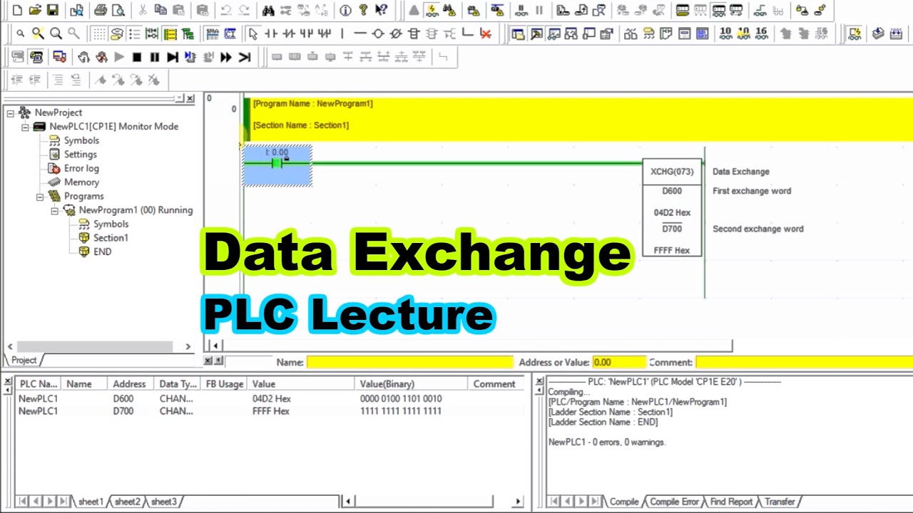 PLC Lecture - Data Exchange in Omron PLC - Free Tutorials