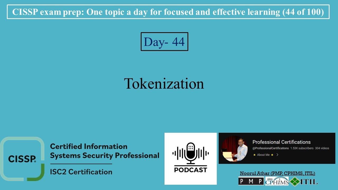 CISSP Exam Prep -044 | Tokenization | 🔣