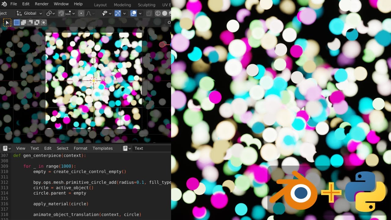 Blender Python Scripting: Outgoing Circle Loop