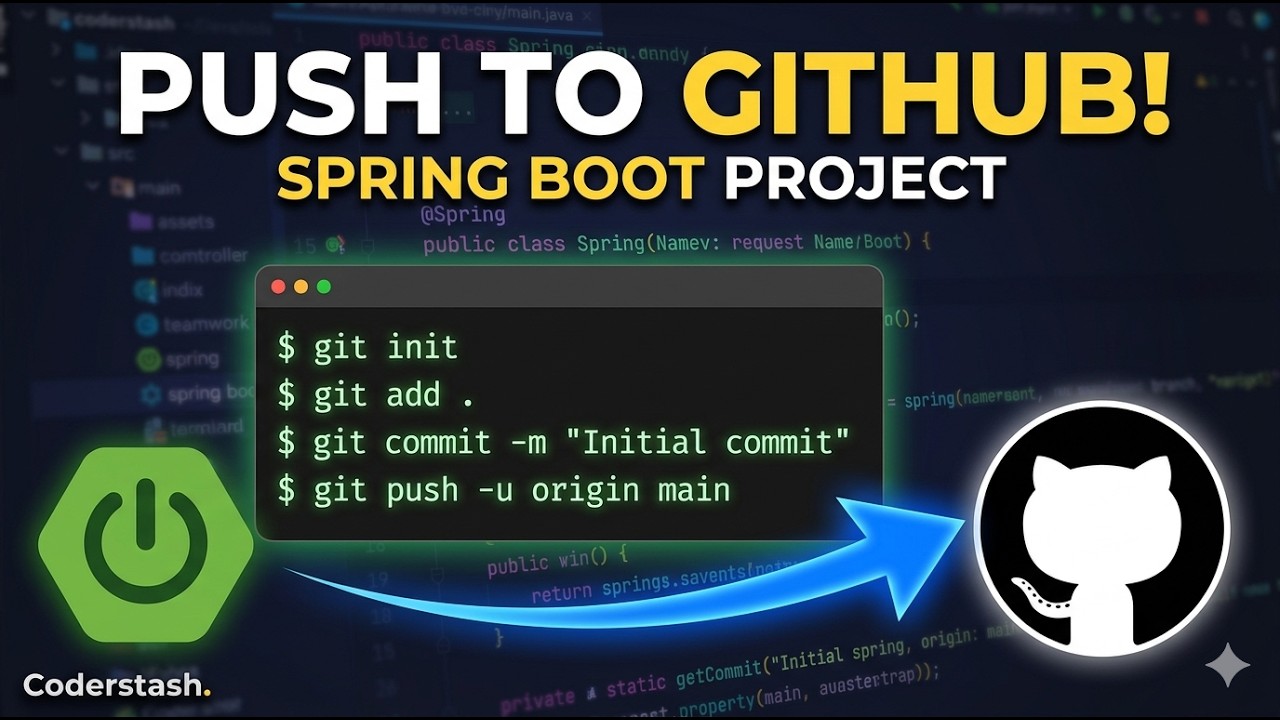 2. Initialize, Commit & Push Your Spring Boot Project to GitHub | Git Branch & Remote Setup Tutorial