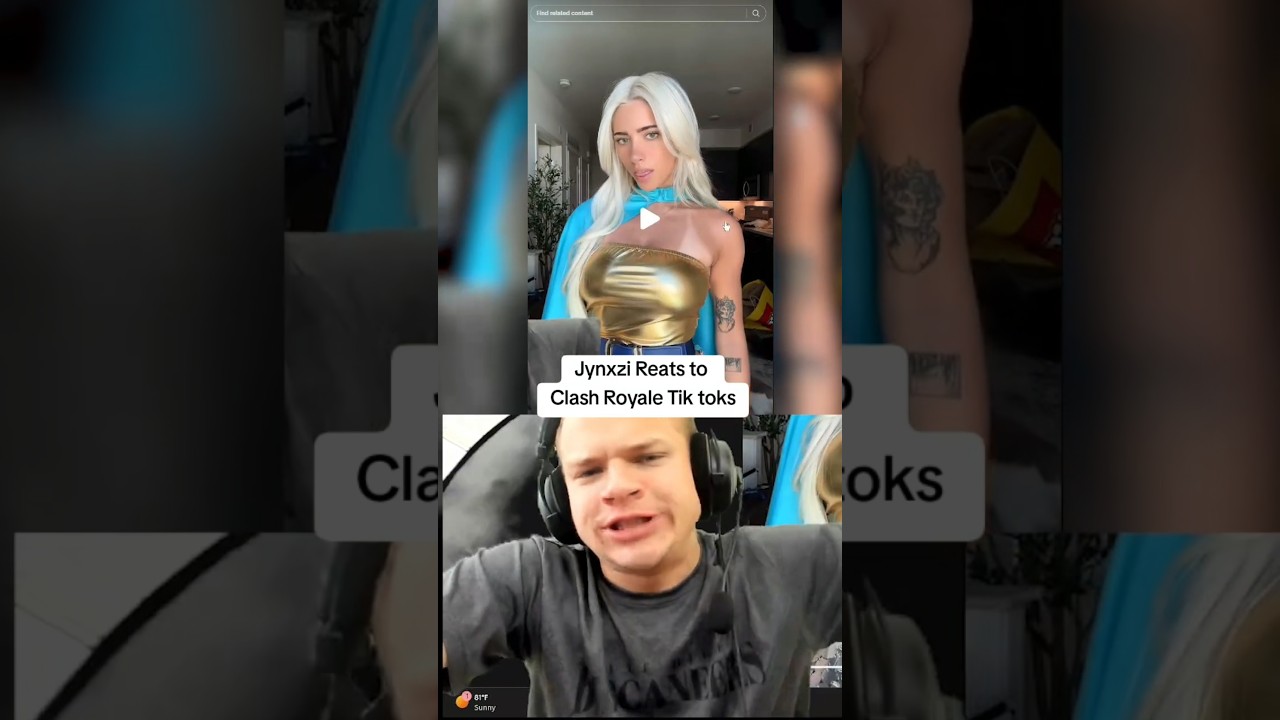 Jynxzi Reacts To Clash Royale Tik Toks 💀#funny #jynxzi #clashroyale #tiktok