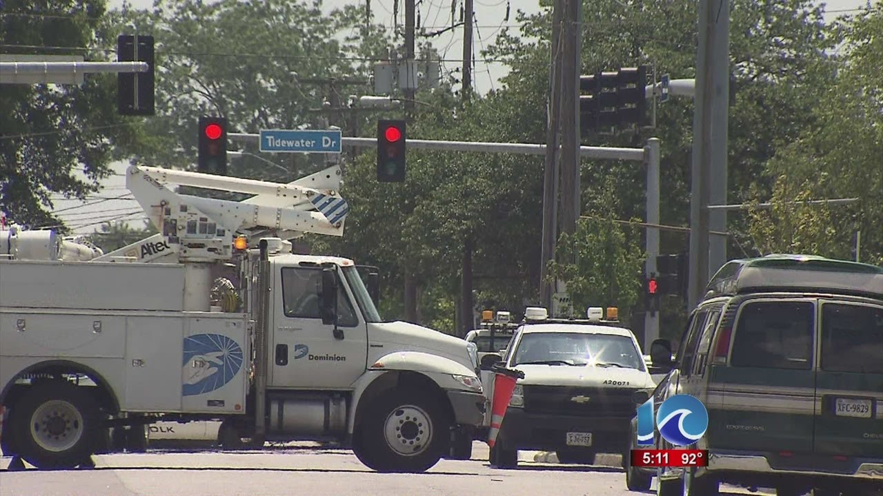 Tractor trailer accident causes power outages