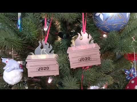 party dumpster fire ornaments