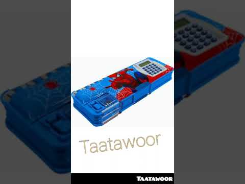 Multipurpose Pencil Box with Calculator & Dual sharpner - Spiderman Art Plastic Pencil Box