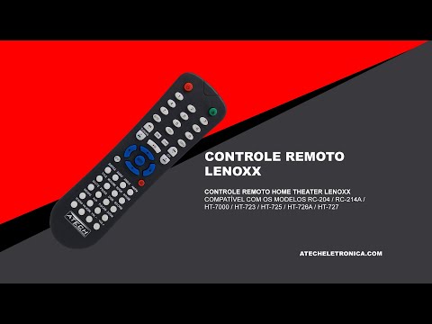 Controle Remoto Home Theater Lenoxx RC-204 / RC-214A / HT-7000 / HT-723 / HT-725 / HT-726A / HT-727