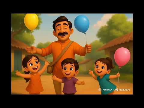 Gubbare Wala Hu Mai 🎈 | गुब्बारे वाला Cartoon | Hindi Nursery Rhyme for Kids | Balloon Song India