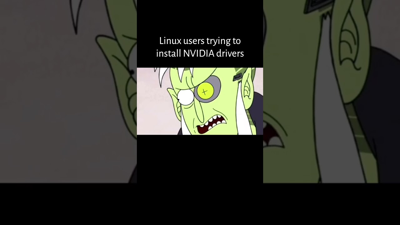 Linux users trying to install NVIDIA drivers #linux #nvidia #struggle