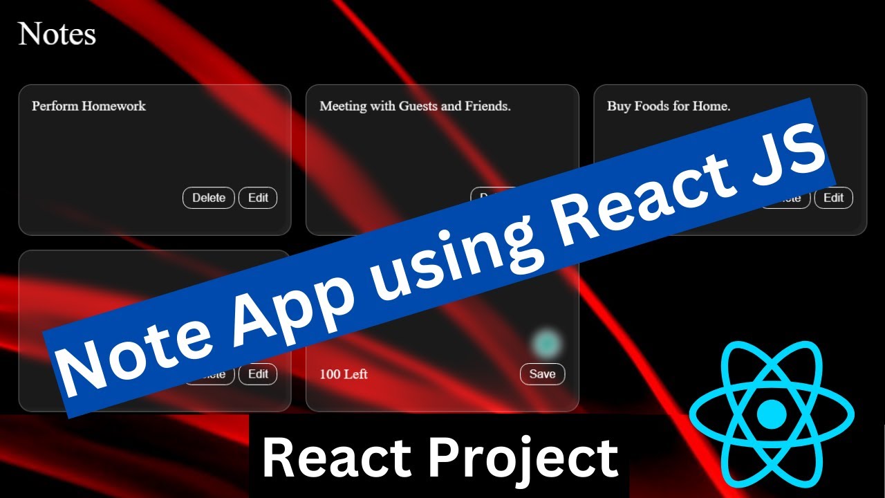 How to Build a Notes App with React and localStorage | React Beginner Project