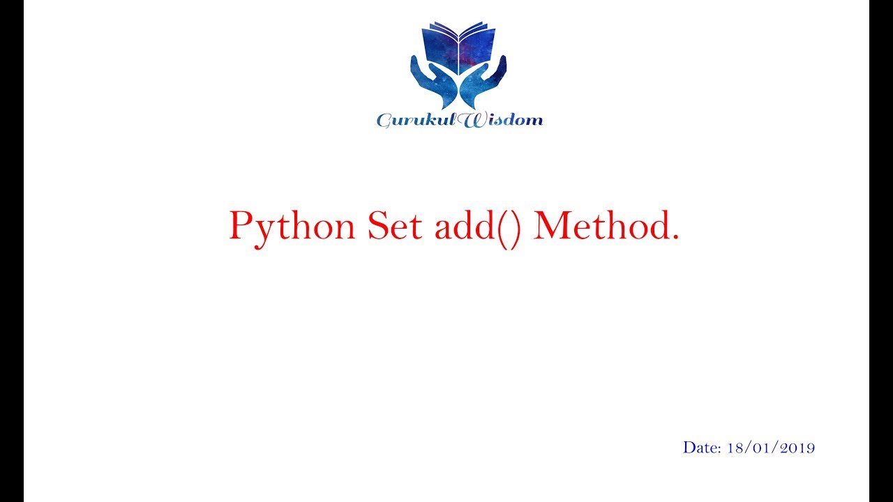 53-Python Set add() Method