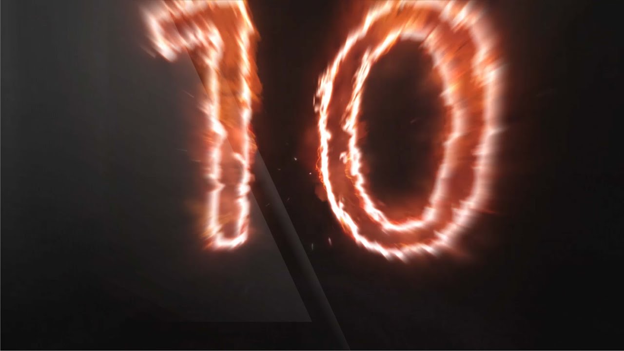 HD Flame Explosion 10 Seconds Countdown Video (3 Countdowns)