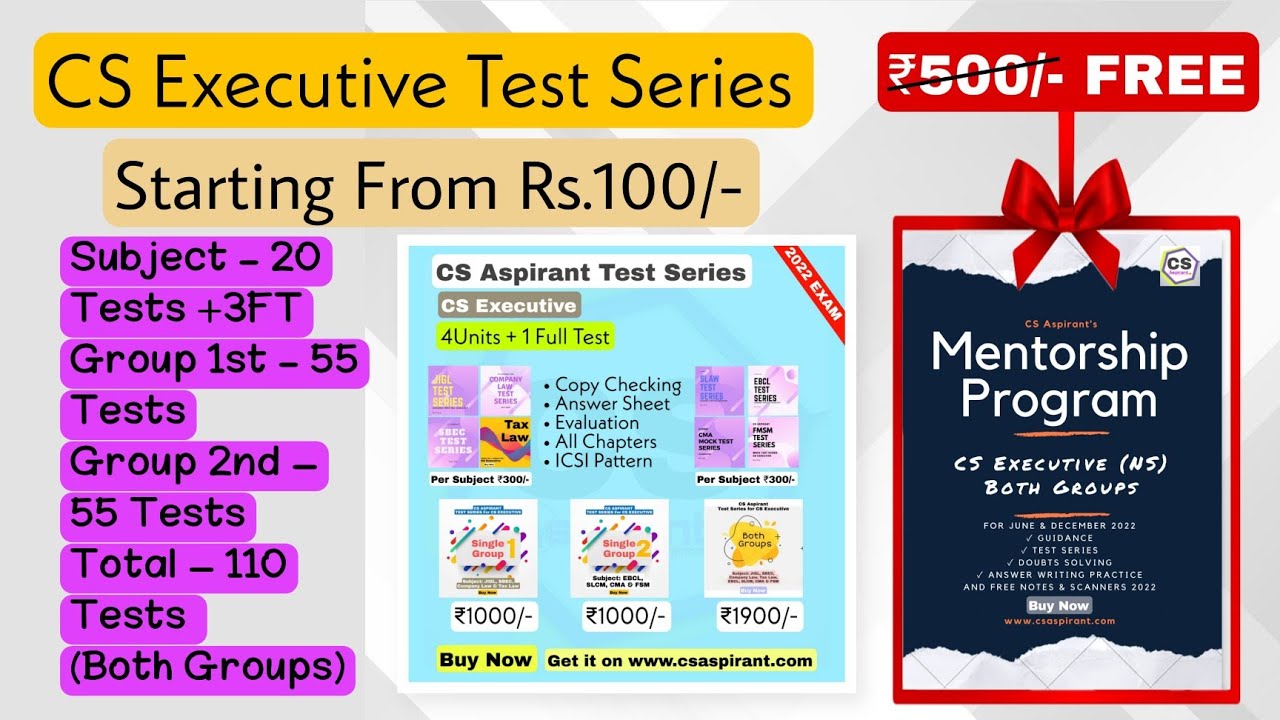 CS Aspirant Store | Notes, Books, Test Series & Video Lectures | CSEET | EXECUTIVE | PROFESSIONAL