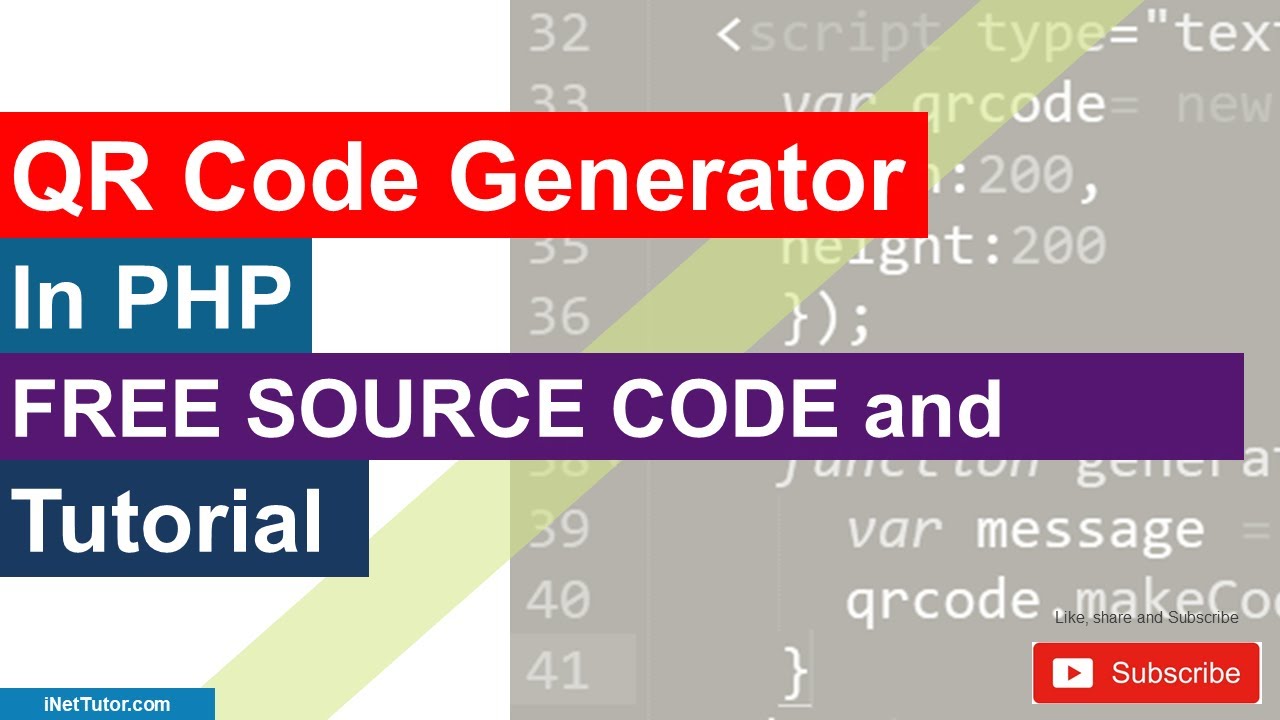 How to Generate QR Code in PHP Free Source code and Tutorial