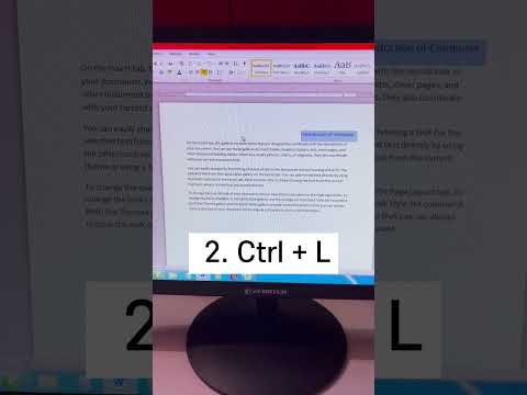 Shortcut key for alignment in Ms Word | #shortcut #tricks #viral #excelwalesir #msoffice #ytshort