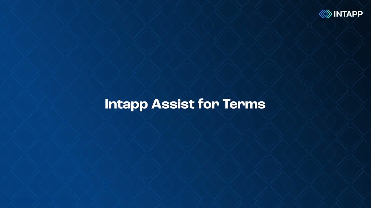 Save time with the powerful AI capabilities of Intapp Assist for Terms
