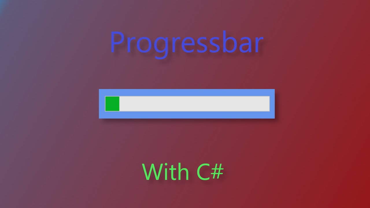 HOW TO MAKE A PROGRESSBAR IN C# (Windows - Forms tutorial) || English